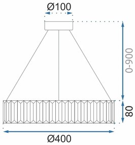 Stropní svítidlo LED APP982-CP stříbrné