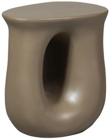 OnaDnes -20% Hoorns Hnědý keramický odkládací stolek Maysan 41 x 31 cm