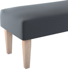 Dlouhá lavička 100x40cm barva šedá látka sametová