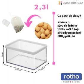 Dóza na potraviny 2,3l Rotho Loft - EXTRA, bílá