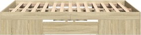 Rám postele bez matrace dub sonoma 140x190 cm kompozitní dřevo 3295501