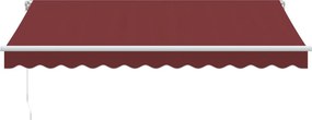 Ručně zatahovací markýza burgundská 350 x 250 cm 3215226