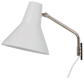 Nástěnná lampa Carin, bílá / chrom