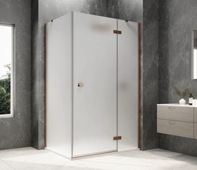 Polysan Polysan, GLOBE COPPER MATT obdélníková sprchová zástěna 1100x1000mm, matné sklo, pravé, GB1011-3415MRPG