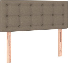 vidaXL Box spring postel s matrací a LED 90x200 cm textil [3133449] Barva: světle šedá