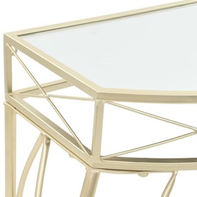 Odkládací stolek ve francouzském stylu kovový 82x39x76 cm zlatý - Default Title