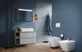 Závěsné WC + prkénko CITY OVAL + tlačítko SIGMA + podomítkový modul + podložka