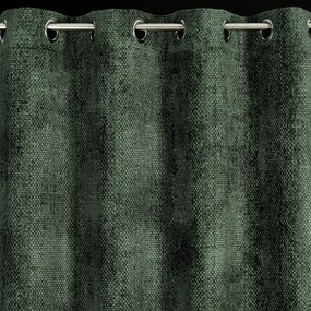 ZATEMŇOVACÍ ZÁVĚS NA KROUŽCÍCH ALETA 135X250 CM TMAVĚZELENÁ
