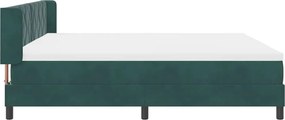 Postel s boxspringem s čelo Tmavě zelená 200 x 200 cm samet 3341543