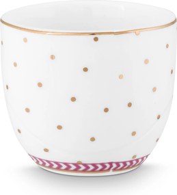 Pip Studio Jolie Dots Gold Kalíšek na vajíčko, růžový (porcelánová vajíčkovka)