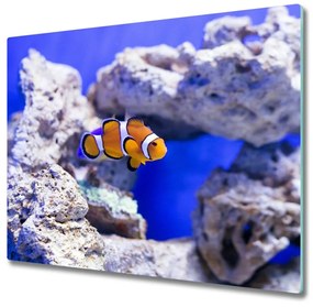 Skleněná krájecí deska Nemo korálový útes 60x52 cm