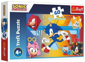 Trefl Puzzle Sonic v akci/Sonic The Hedgehog 33x22cm 60 dílků v krabici 21x14x4cm