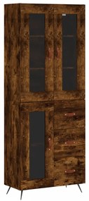 Skříň highboard kouřový dub 69,5 x 34 x 180 cm kompozitní dřevo - Default Title