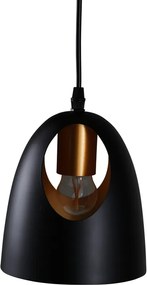 Černá designová závěsná lampa ELDA