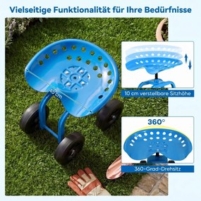 Costway Zahradní vozík na kolečkách Rolovací pracovní sedák s 360 °