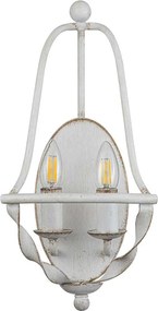 Elstead BRADBURY nástěnná Farmhouse lampa 2xE14 antická bílá