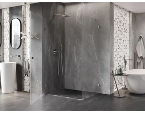 Mexen Lunar-B, výklopný sprchový kout levý 100 x 80 cm, 8mm čiré sklo, chromový profil, 832-100-080-01-00-L