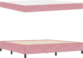 Rám postele Růžová 200 x 200 cm textil 3399089