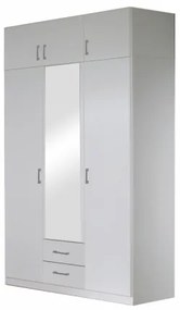 Šatní skříň bílá se zrcadlem Eso 21530