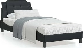 vidaXL Rám postele s LED osvětlením 80 x 200 cm umělá kůže [3214068] Barva: Bílá a černá