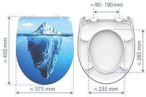 Eisl Sanitär WC prkénko Duroplast Soft Close Iceberg High Gloss 82579