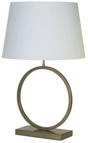 Searchlight EU93102WH Velká stolní lampa ELEGANT bronzová &amp; BÍLÉ stínidlo