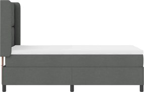 Postel s boxspringem s polštářem Tmavě šedá 200 x 90 cm textil 3341687