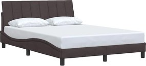 Rám postele bez matrace Hanko tmavě hnědá 120 x 200 cm textil 3310380