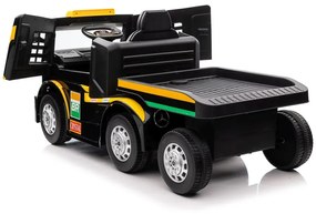Tomido Dětský elektrický kamion Mercedes Axor s návěsem, MP4 žlutý