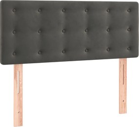Box spring postel s matrací tmavě šedá 100x200 cm samet 3131184