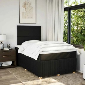 Box spring postel s matrací černá 120x190 cm textil 3294290