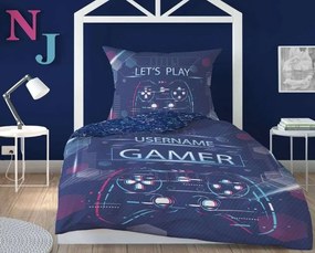 DETEXPOL Povlečení Gamer blue Bavlna, 140/200, 70/80 cm