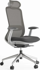 MERCURY Ergonomická kancelářská židle UNO - tmavě šedá síťovina