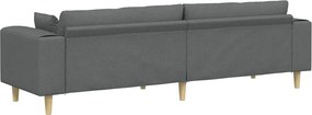 Pohovka Tmavě šedá 250 x 77 x 76 cm textil 3335144