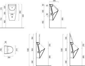 GSI, SAND víko k pisoáru, bílá, MSORS11