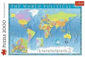 Trefl - Puzzle - Politická mapa světa / 2000 dílků / 96 x 68 cm / věk