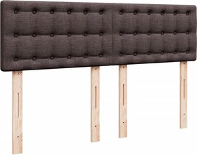 Box spring postel s matrací tmavě hnědá 140x200 cm textil 3288228