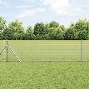 Zemní upevnění svařované drátěné ploty 50 x 0,8 m Stříbrná 3351638