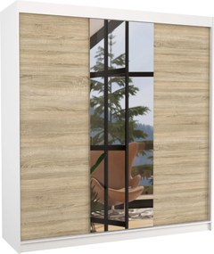 ADRK Furniture Posuvná skříň se zrcadlem SANTIAGO 200 ADRK-SW-SAN-WS-200