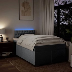 Box spring postel s matrací světle šedá 120x190 cm textil 3288134