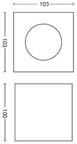 Bodové LED svítidlo Philips Box 50491/31/P0 3,5W 500lm 2200-2700K teplá bílá, stmívatelné