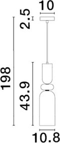 Závěsné svítidlo NOVA LUCE MURANO E14 9009236 bez žárovky