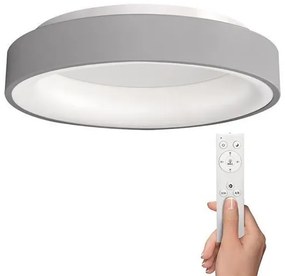 Stropní světlo solight led stropní světlo kulaté treviso, 48w, 2880lm, stmívatelné, dálkové ovládání, šedá