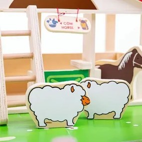 Bigjigs Toys Velká dřevěná farma / od 3 let