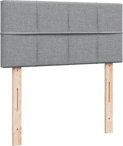 Box spring postel s matrací světle šedá 90x200 cm textil 3285771