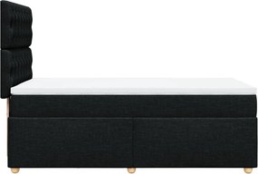 Box spring postel s matrací černá 90x200 cm textil 3293472