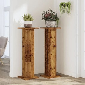 Stojany na rostliny 2 ks old wood 30x30x95 cm kompozitní dřevo 3307880