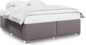 Rám postele šedá 200 x 200 cm umělá kůže 3284574