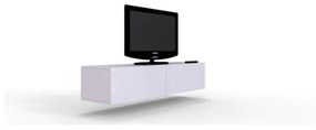 TV stolek Zigo 140, Barva: bílá / bílá lesk
