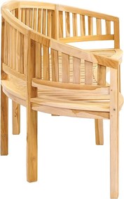 Lavice banana 200 cm masivní teakové dřevo 310495